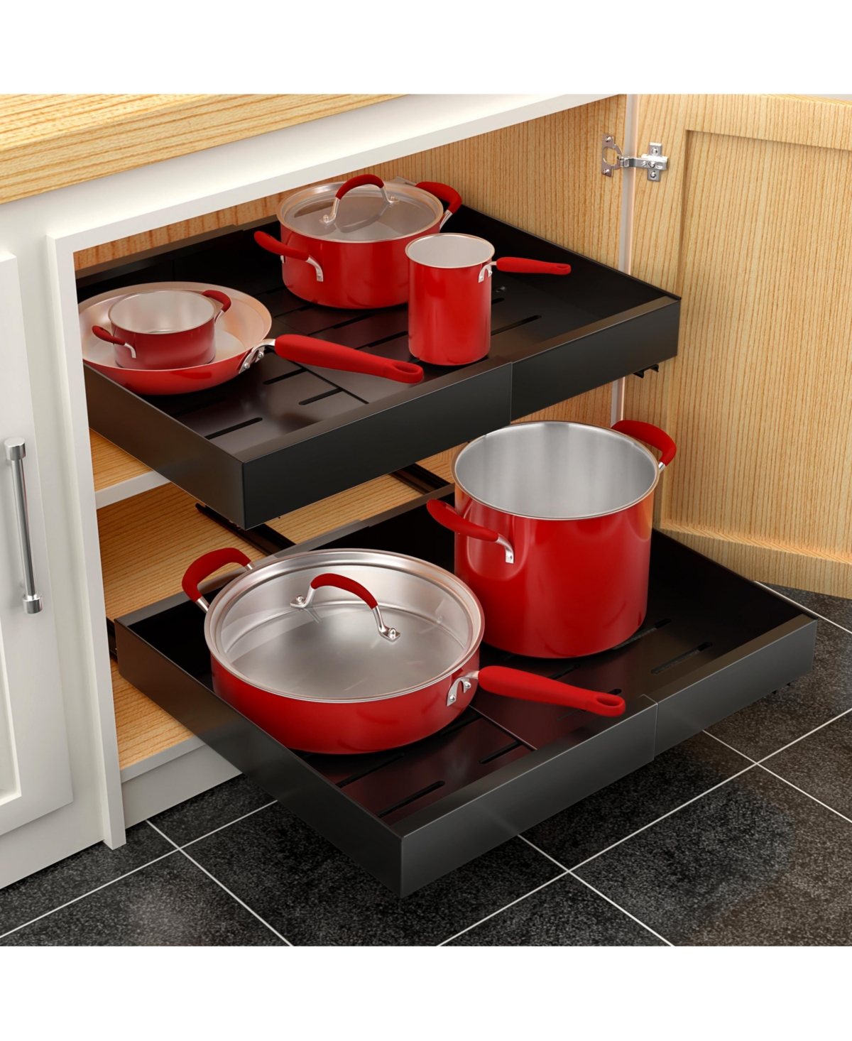Click here for Sorbus 2 Pack Pull-Out Sliding Storage Rack for Ki... prices