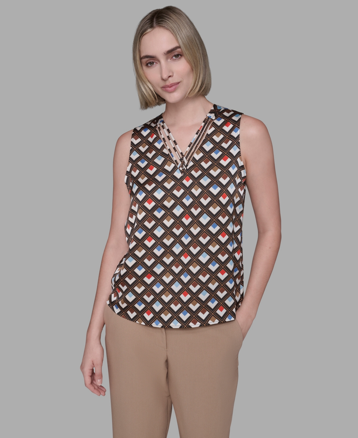 Click here for Karl Lagerfeld Paris Womens Sleeveless Top - Black... prices