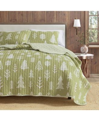 Click here for Linery Co. Winter Forest Microfiber Quilt Set With... prices