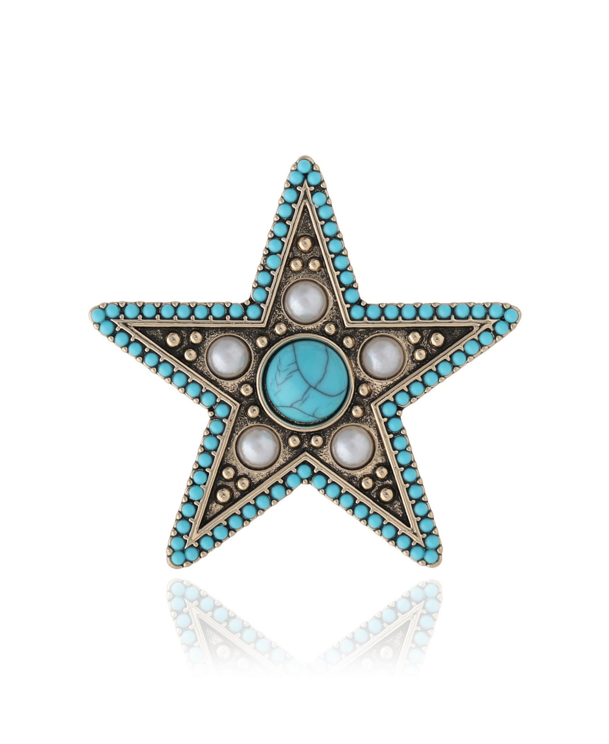Click here for Jessica Simpson Turquoise Star Pin with Crystal Ac... prices