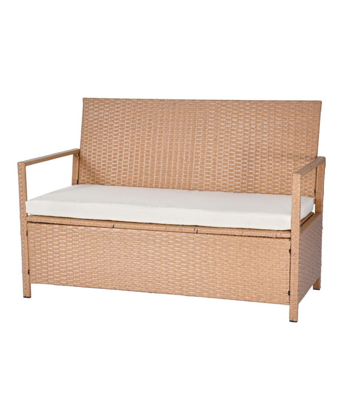 Click here for Slickblue Outdoor Storage Bench Pe Rattan 70Gal Wa... prices