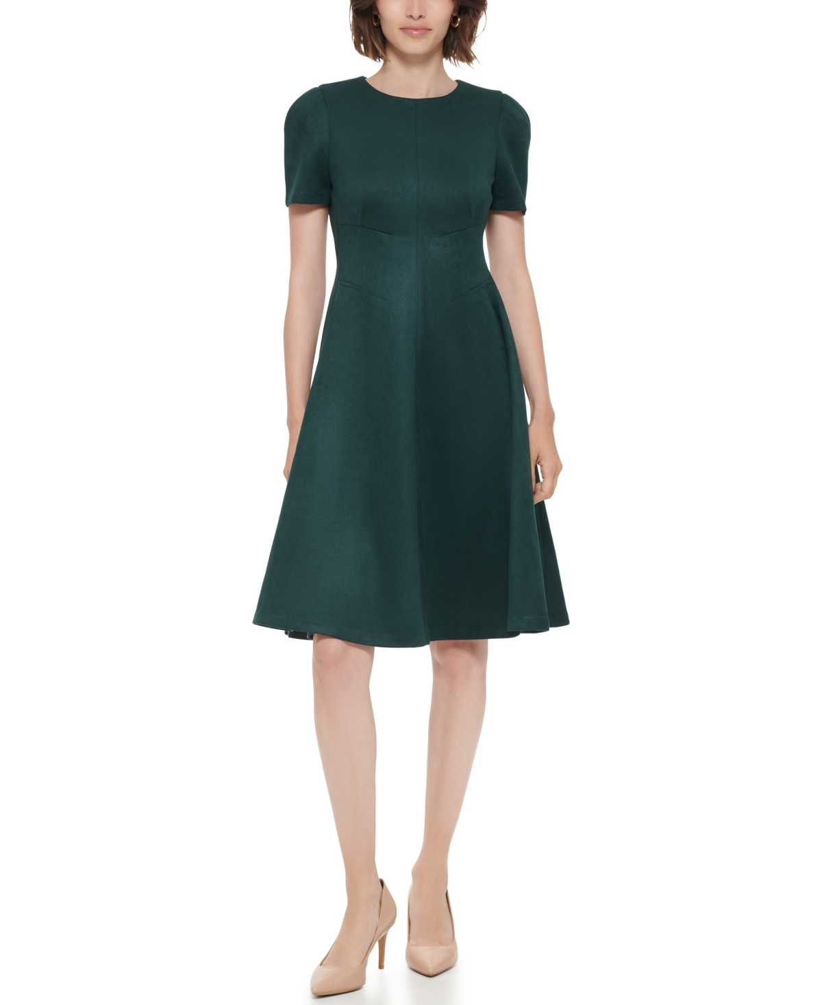 Click here for Calvin Klein Womens Fit and Flare Short Dress - Ma... prices
