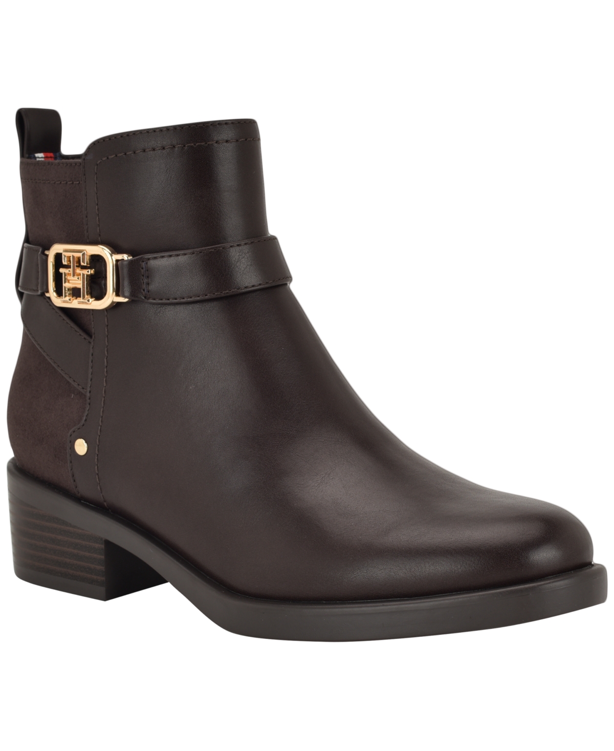 Click here for Tommy Hilfiger Womens Ivaide Logo Strap Block Heel... prices