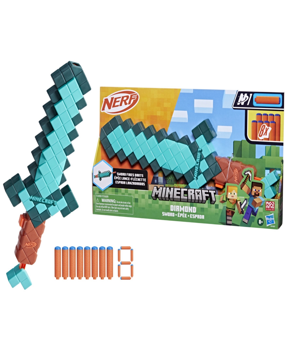 Nerf Minecraft Diamond Sword - Multi