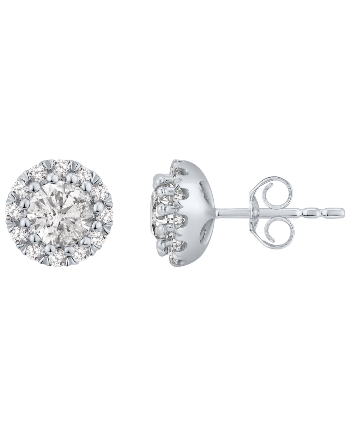Click here for Diamond Halo Stud Earrings (1 ct. t.w.) in 14K Whi... prices