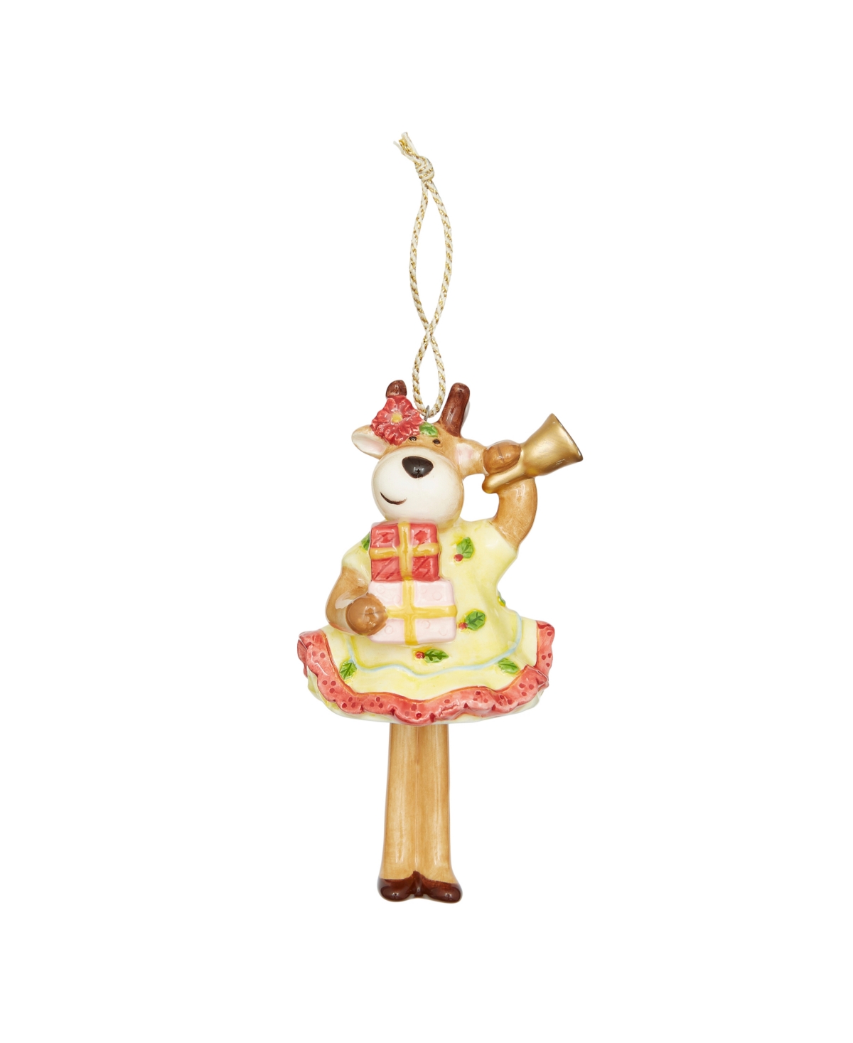 Click here for Spode Kit Kemp Christmas Bell Reindeer Ornament -... prices