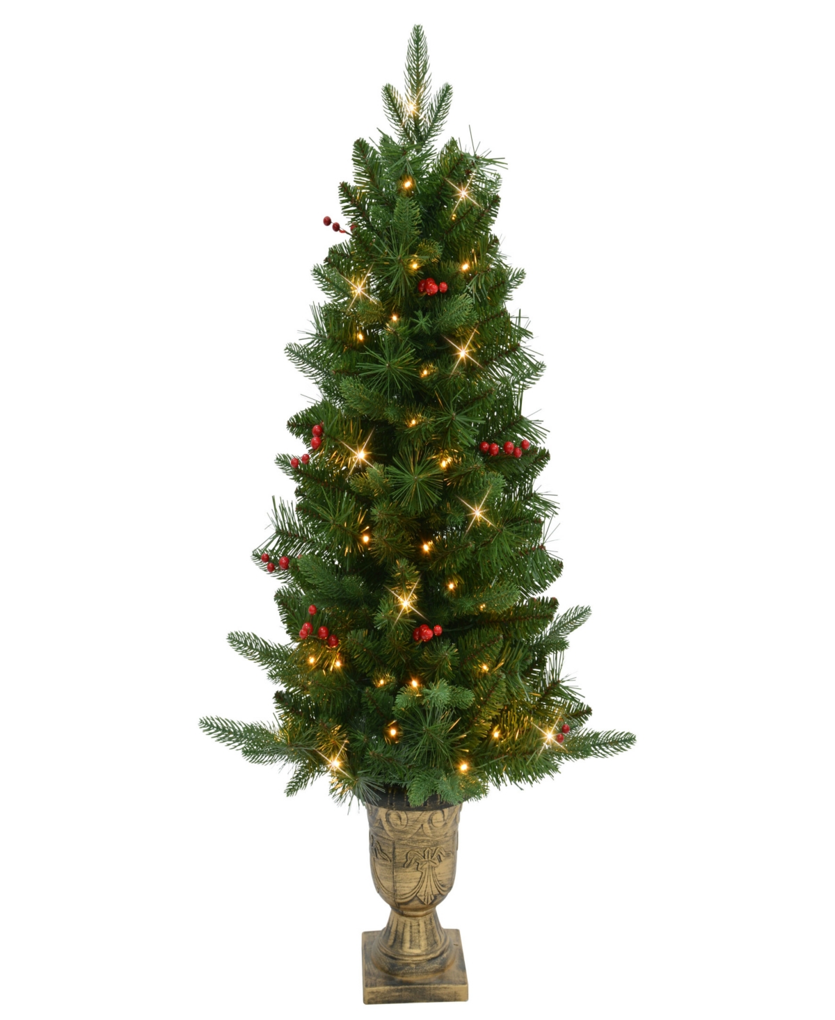 Click here for Puleo 3.5 Artificial Pre-Lit Potted Oregon Fir Tre... prices