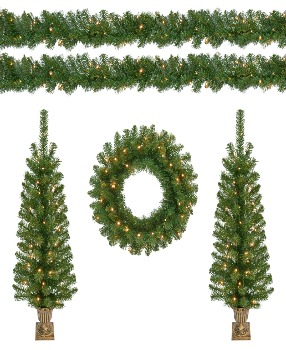 Click here for Puleo 5-Pc. Pre-Lit Artificial Christmas Decor Set... prices