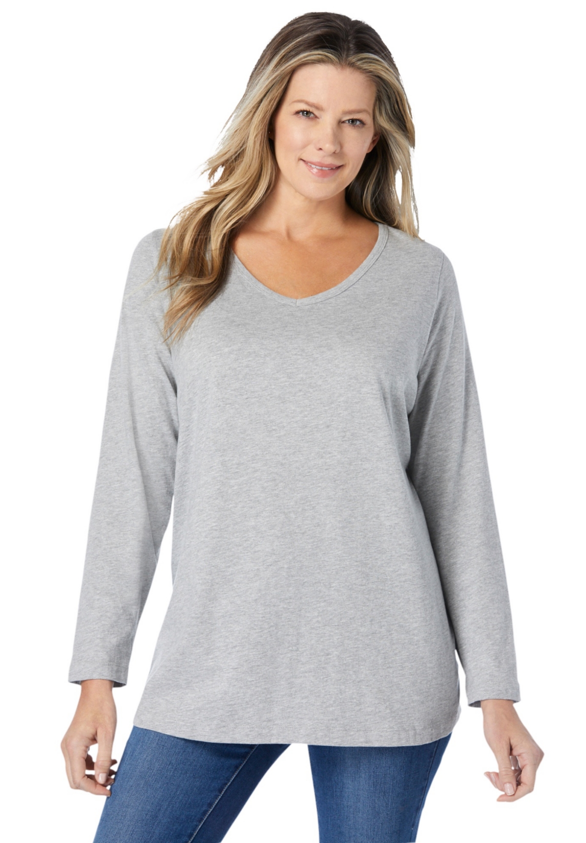 Click here for Woman Within Plus Size Within Perfect Long-Sleeve... prices