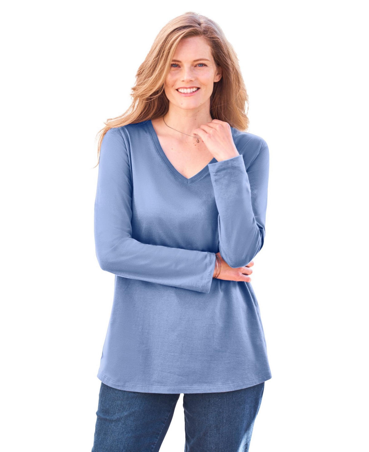 Click here for Woman Within Plus Size Within Perfect Long-Sleeve... prices