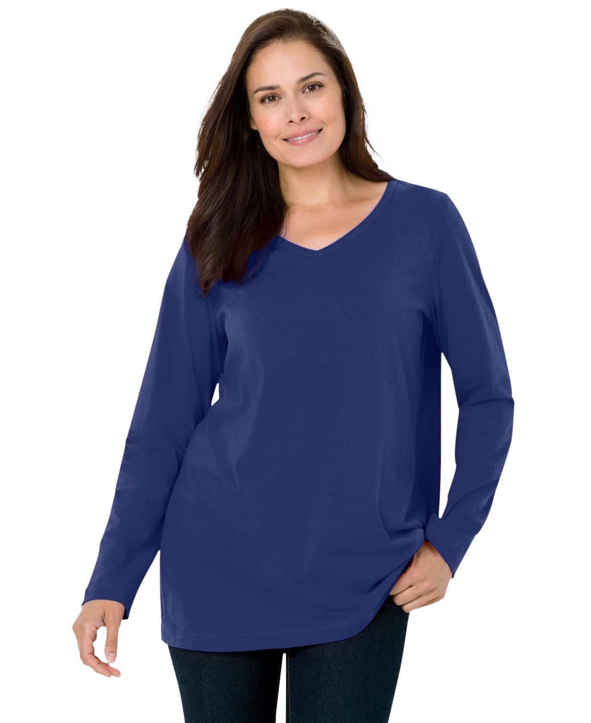 Click here for Woman Within Plus Size Within Perfect Long-Sleeve... prices