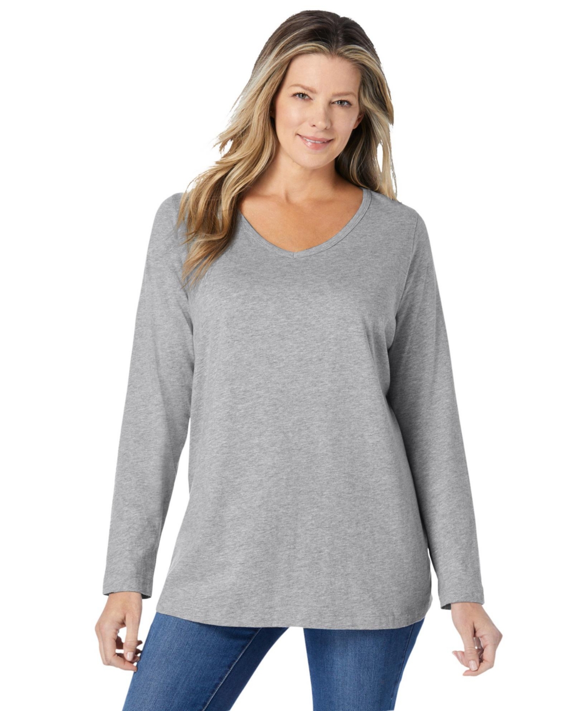 Click here for Woman Within Plus Size Within Perfect Long-Sleeve... prices