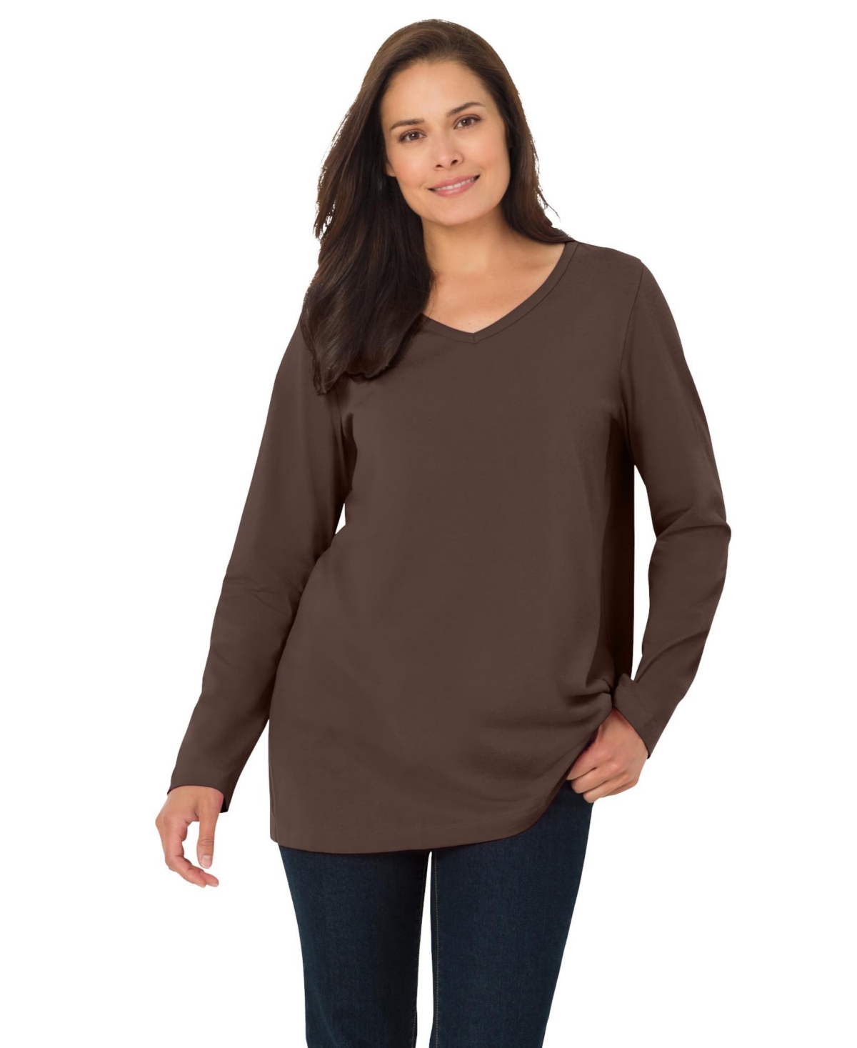 Click here for Woman Within Plus Size Within Perfect Long-Sleeve... prices