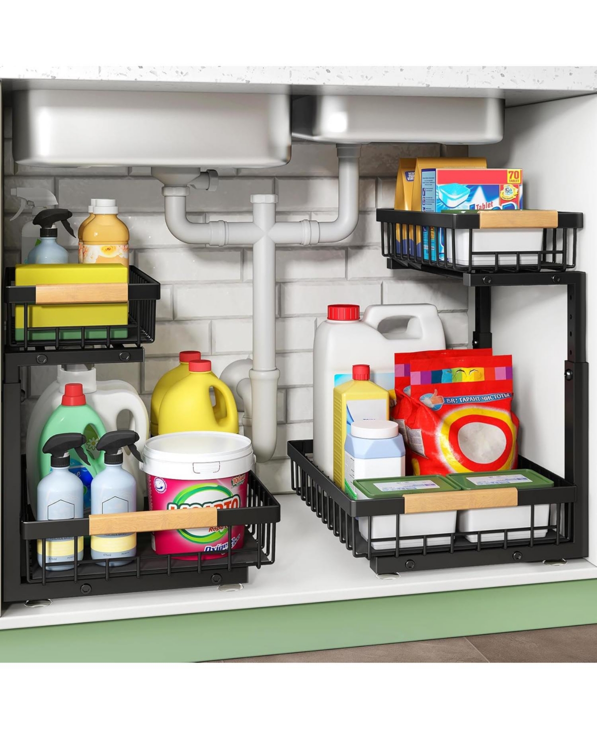 Click here for Under Sink Organizer  2 Packs 2 Tier Under Sink Or... prices