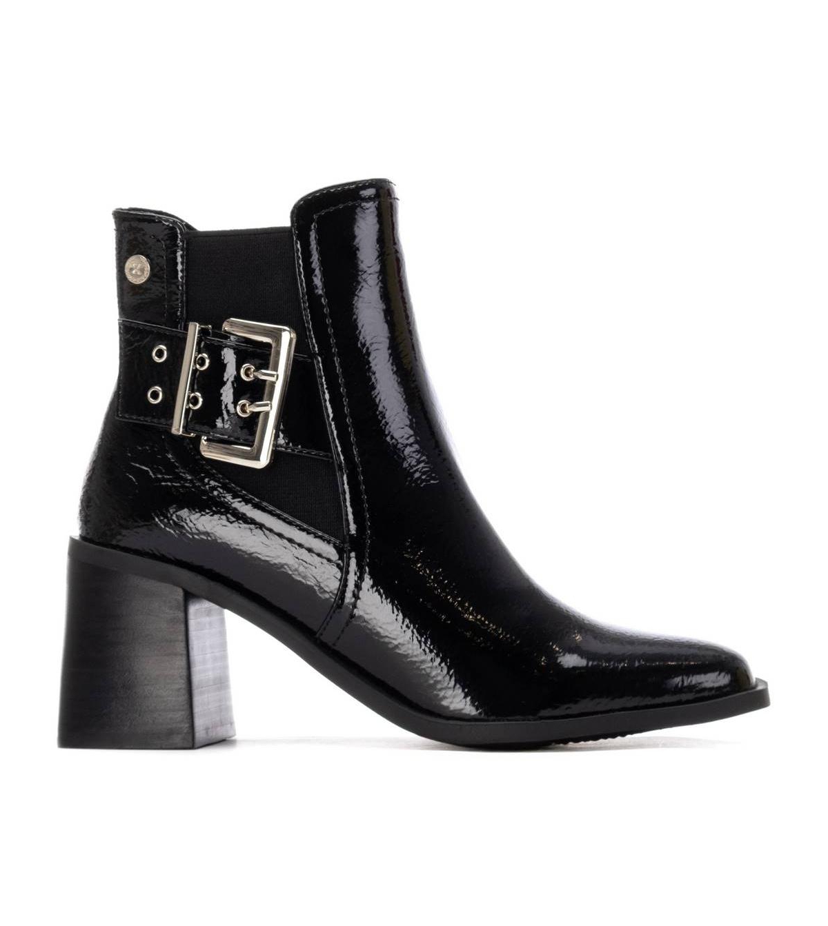Click here for Xti Womens Heeled Patent Leather Chelsea Booties B... prices