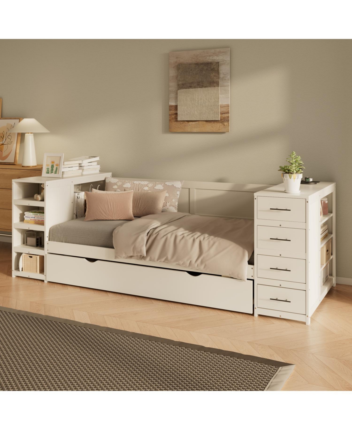 Click here for Streamdale Furniture Twin Daybed with Trundle Shel... prices