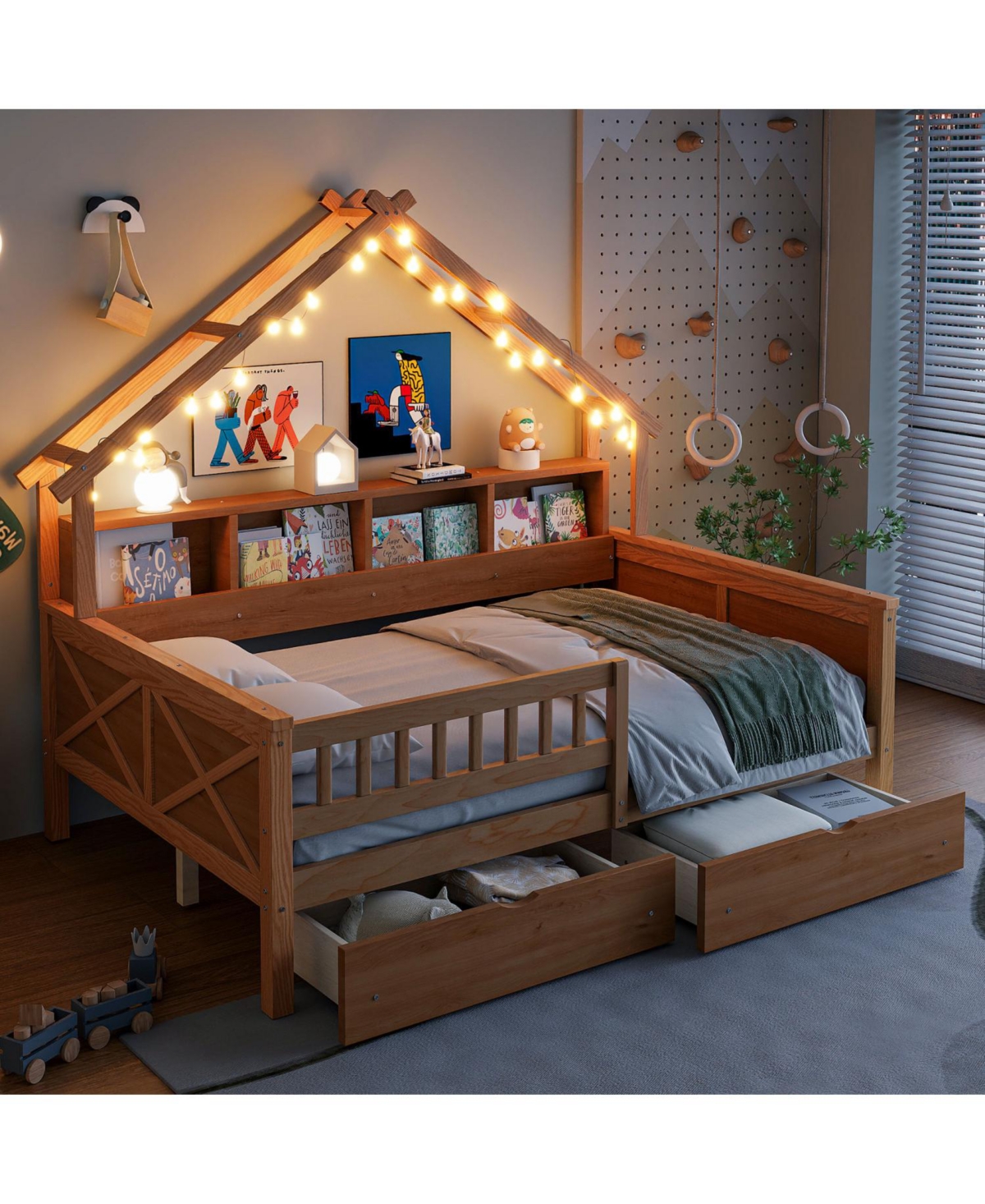 Click here for Streamdale Furniture Wood Full House Platform Bed... prices