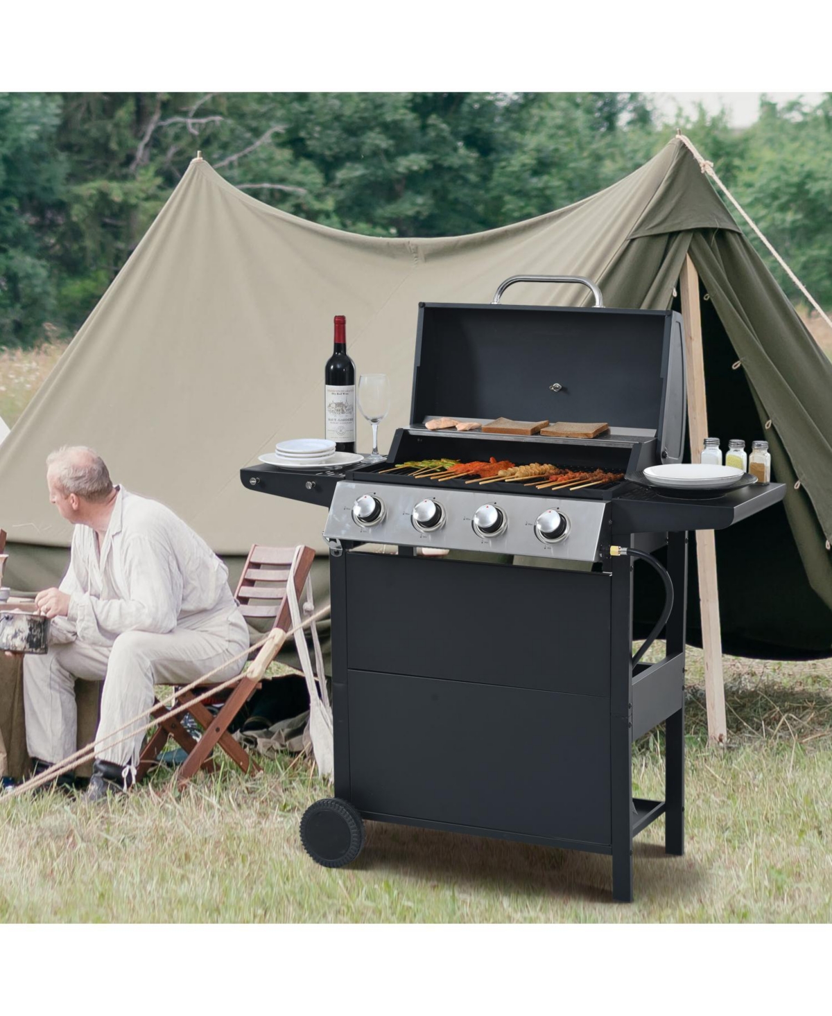 Click here for Streamdale Furniture Propane 4-Burner Bbq Grill St... prices