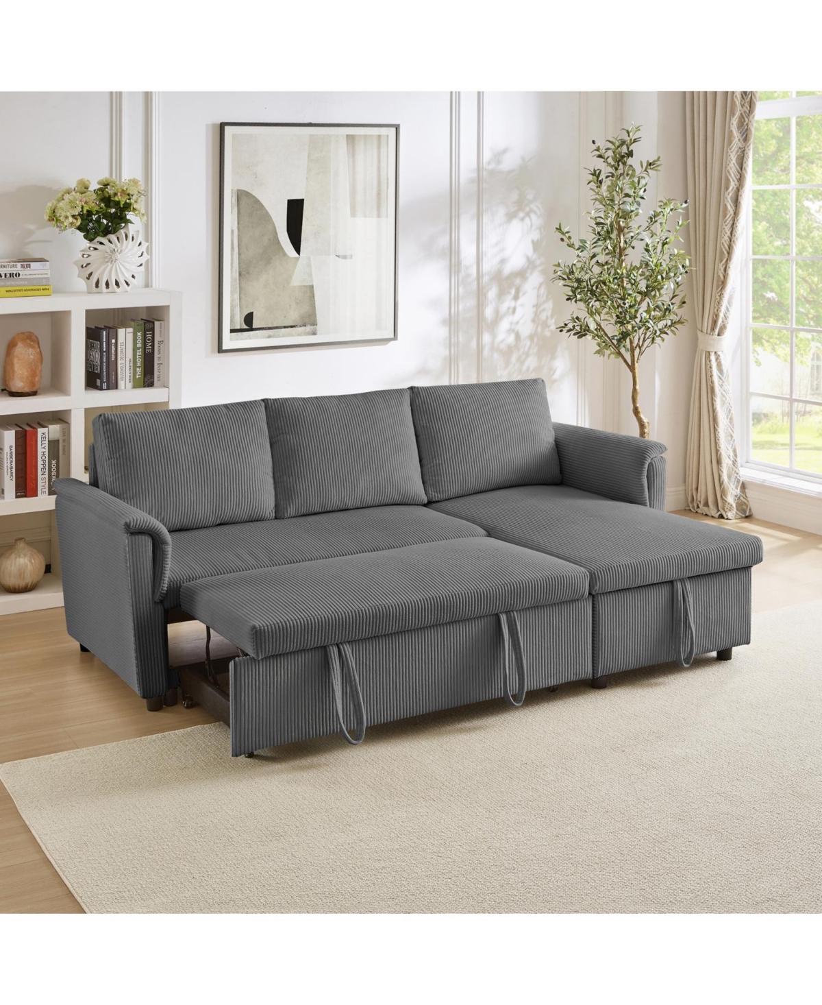 Click here for Streamdale Furniture Corduroy Sleeper Sectional So... prices