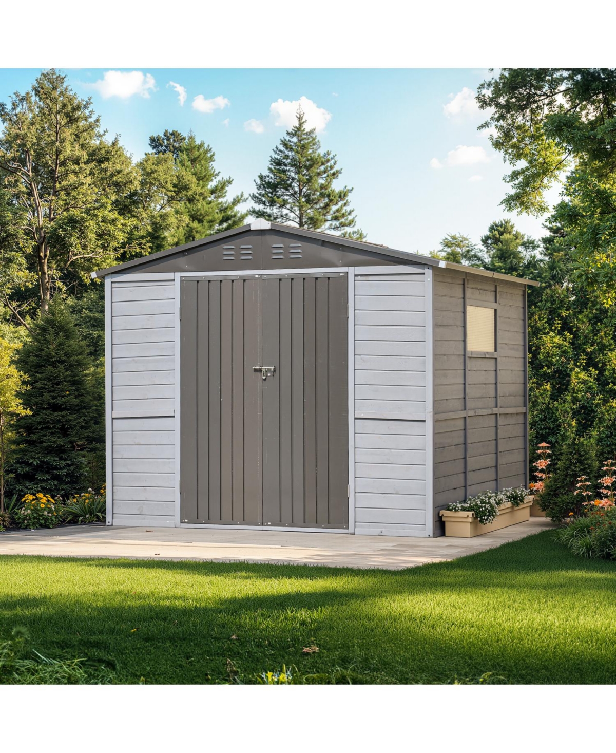 Click here for Streamdale Furniture 8x8FT Iron-Wood Tool Shed - N... prices