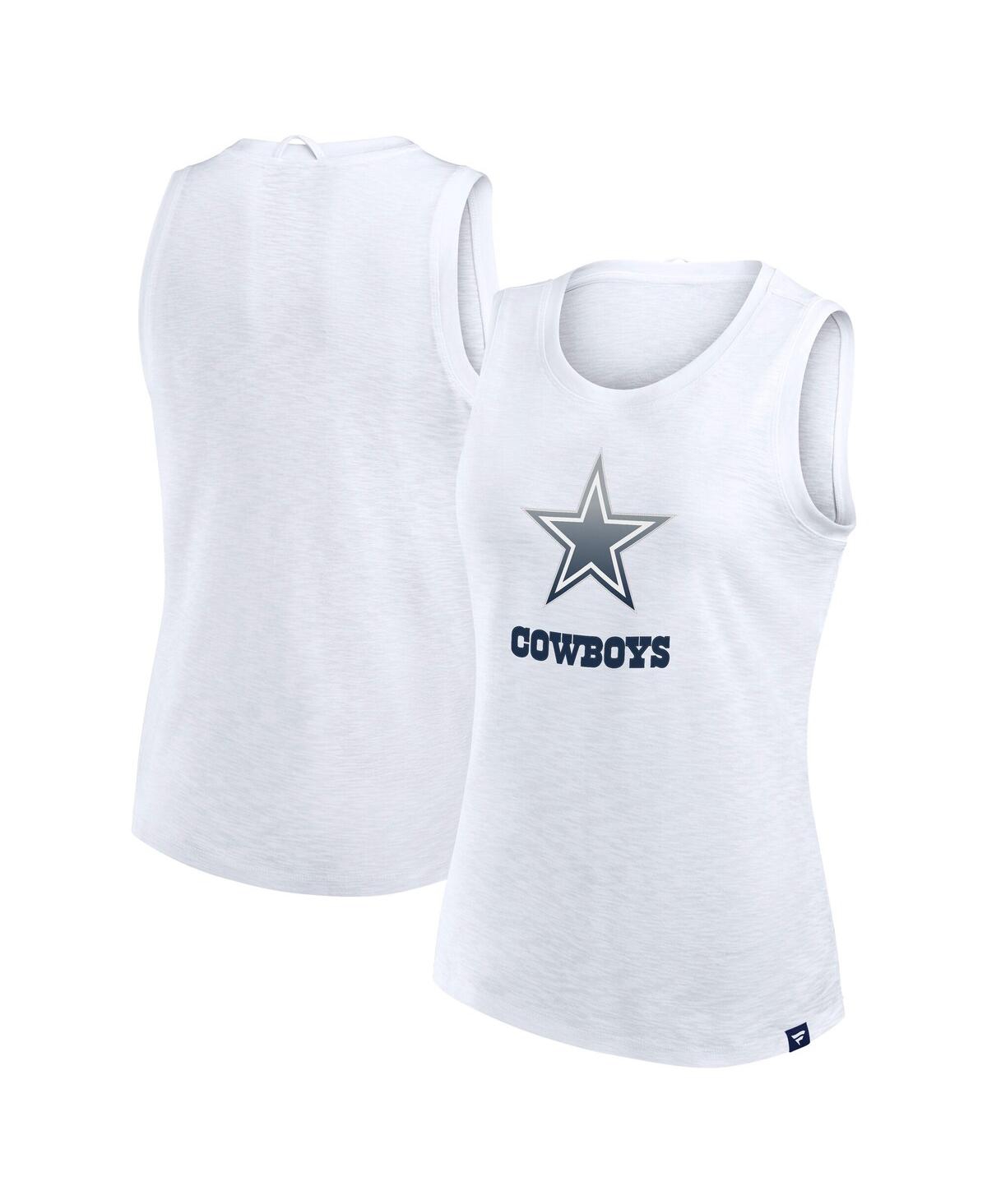 Click here for Fanatics Womens White Dallas Cowboys Slub Tank Top... prices