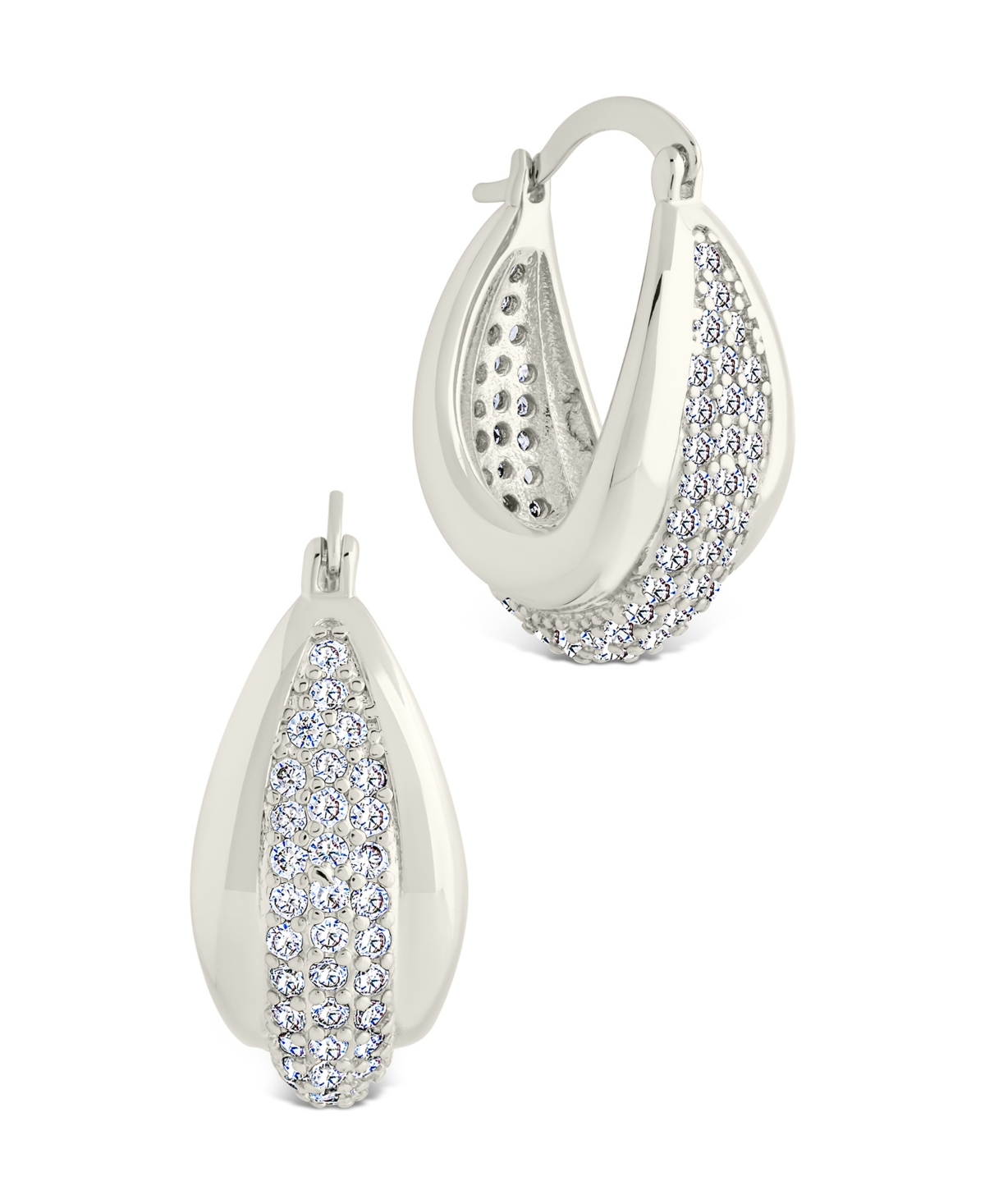 Click here for Sterling Forever Philina Cubic Zirconia Hoop Earri... prices