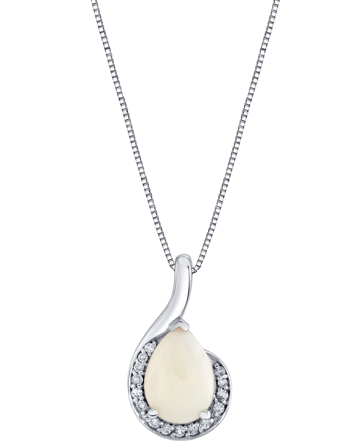 Click here for Macys Pear Shape Opal Pendant with Chain (1 ct. t.... prices