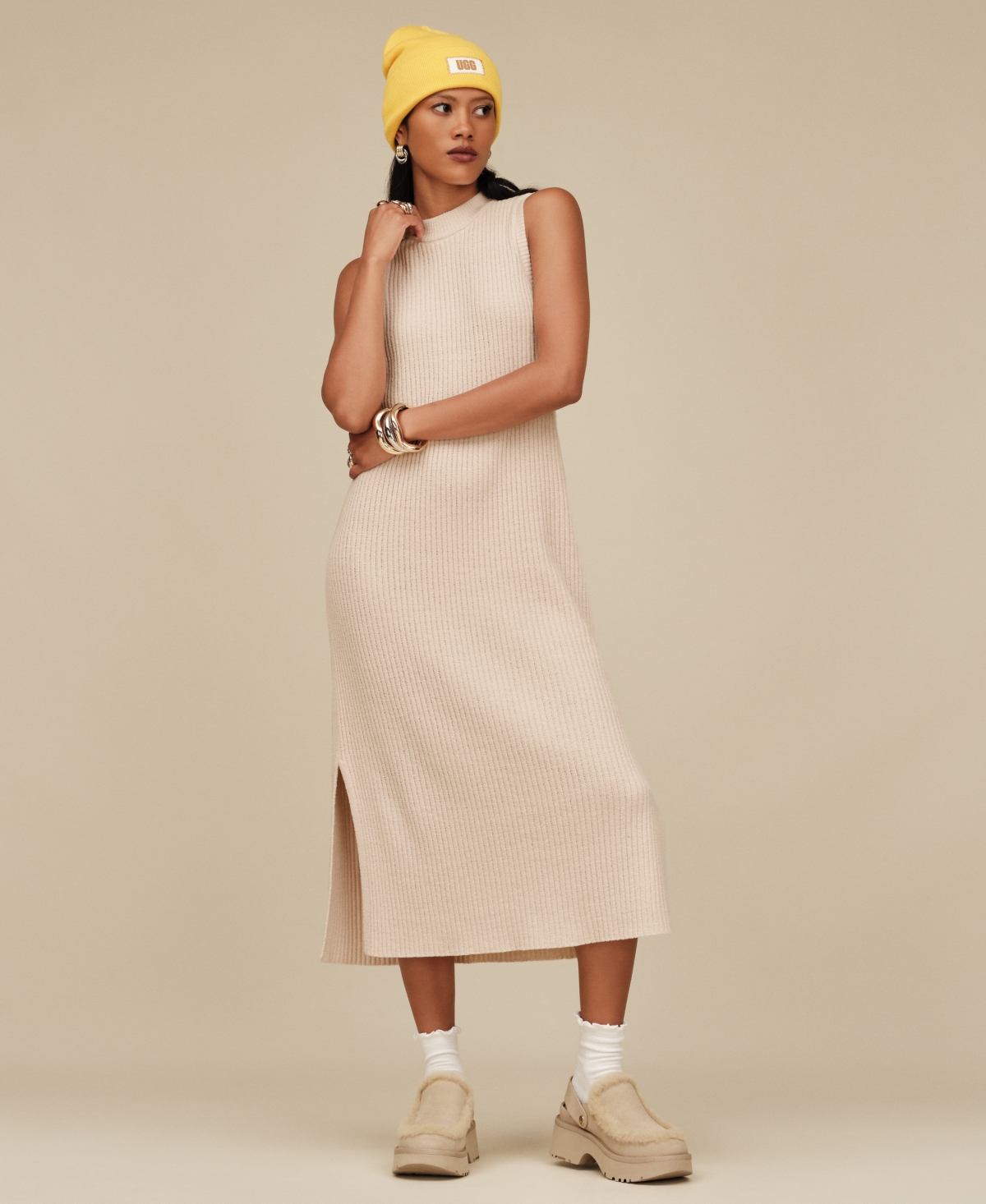 Click here for Ugg Womens Amara Lite Mock Neck Dress - Beigekhaki prices