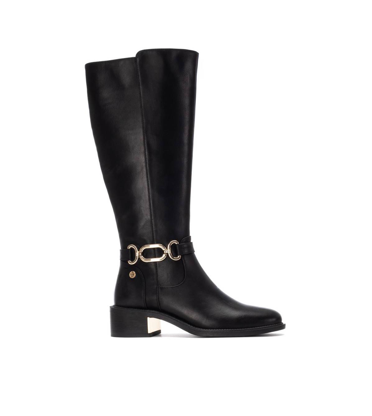 Click here for Womens Block Heel Tall Boots By Xti - Black prices