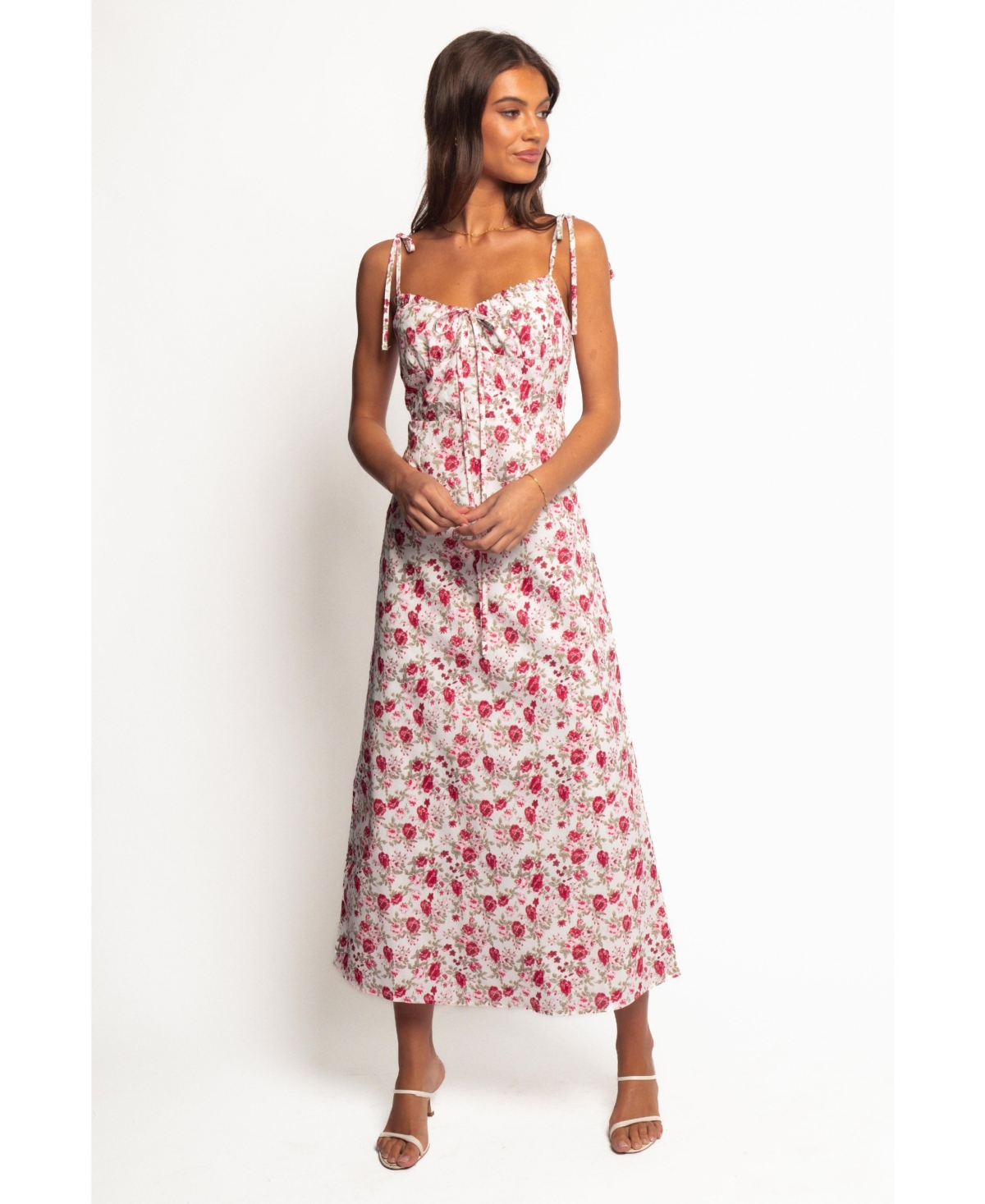 Click here for Petal and Pup Womens Imelda Midi Dress - Rose prin... prices