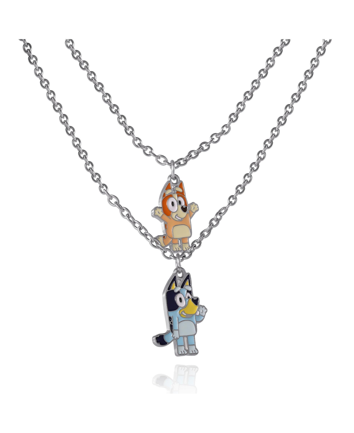 Click here for Bluey & Bingo Layered Pendant Necklace - Silver To... prices