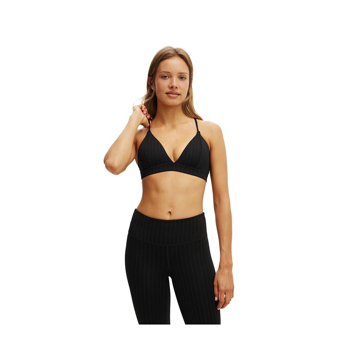 Click here for Cotton On Womens Active Pinstripe High Apex Crop -... prices