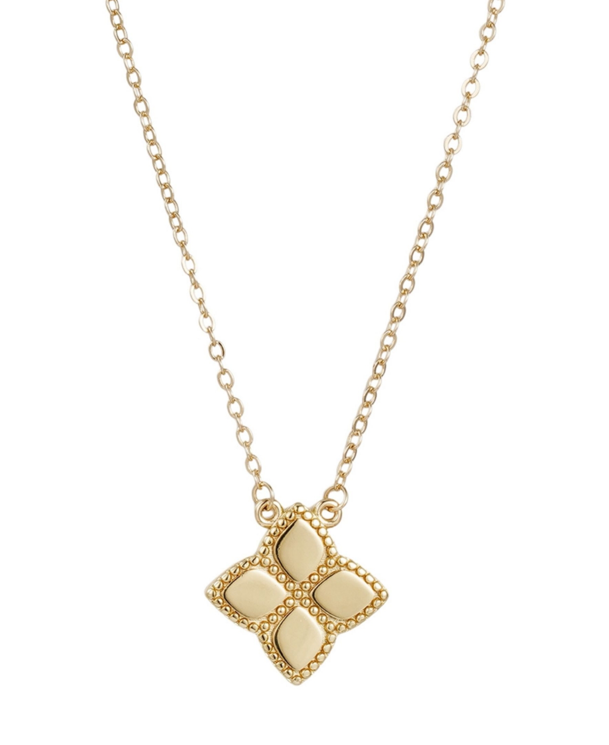 Click here for Adornia Gold Pointed Clover Necklace - Gold prices