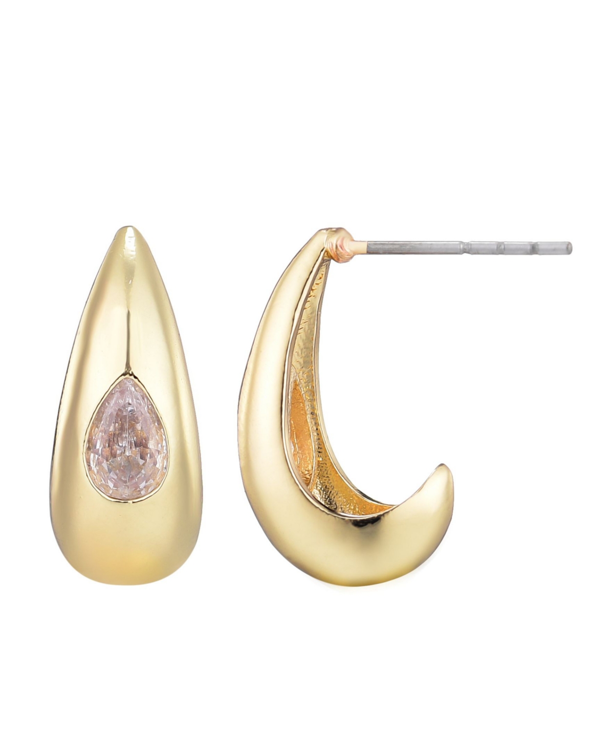 Click here for Adornia Gold Plated Crystal Stone Pear Teardrop St... prices