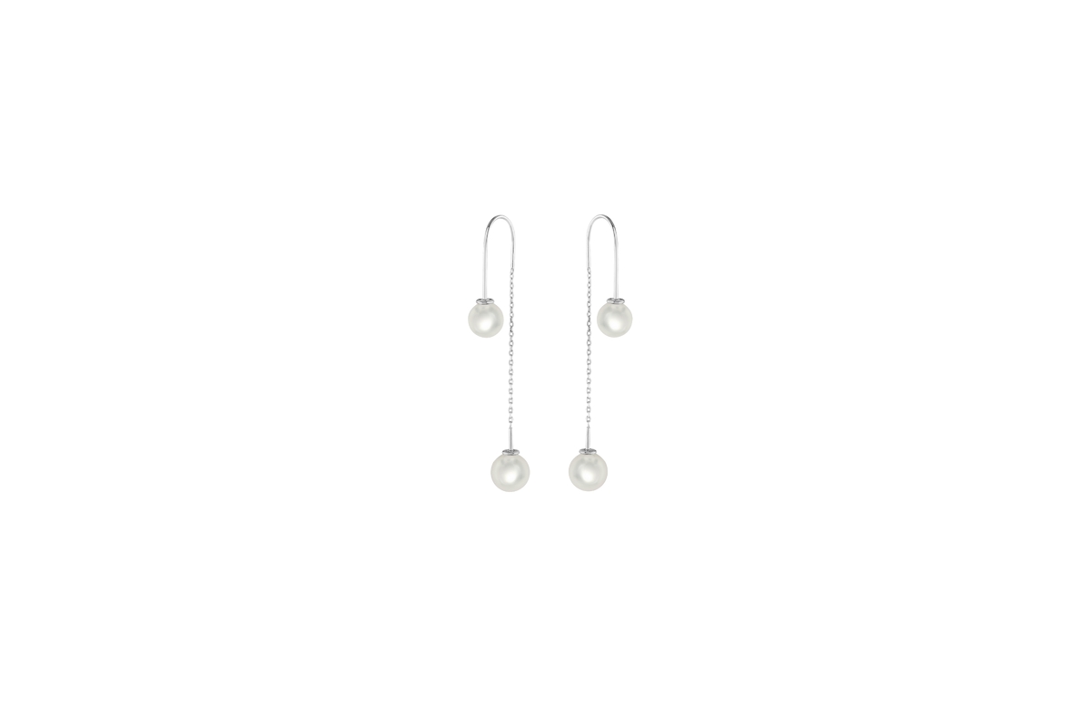 Click here for Lucy Quartermaine Double Pearl Earrings - Sterling... prices