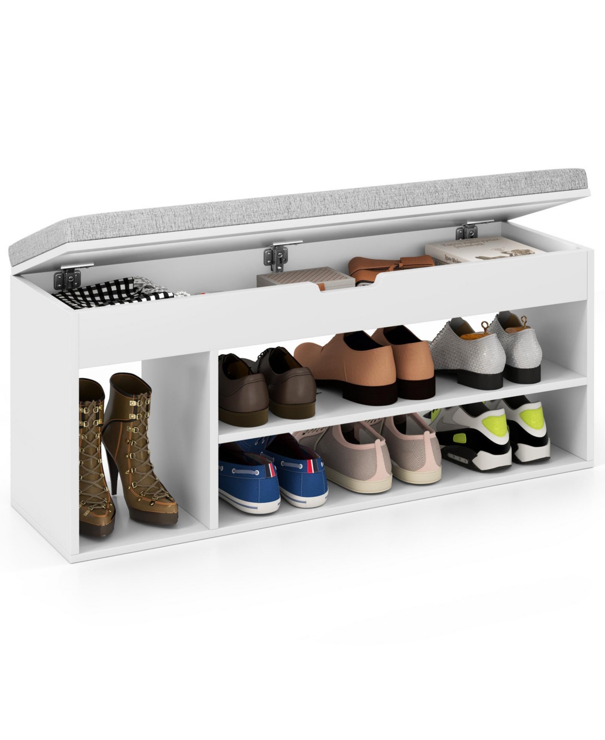 Click here for Gymax Shoe Bench Home Entryway Shoes Storage Bench... prices