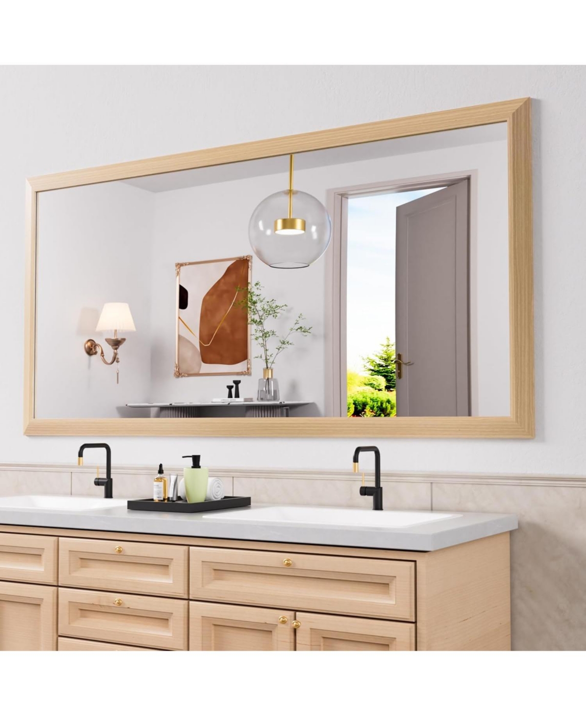 Click here for Amorho Bathroom Mirror  72 x 36 Inch Thick Metal F... prices