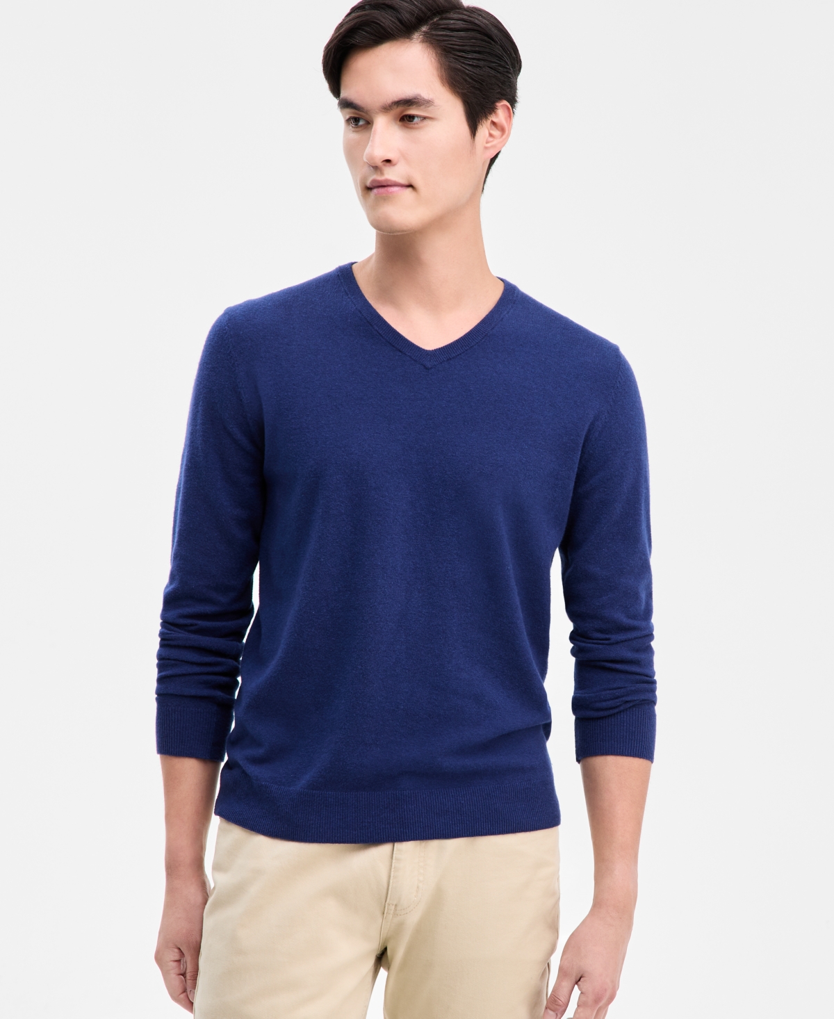 Click here for Alfani Mens Solid V-Neck Cotton Sweater  Created f... prices