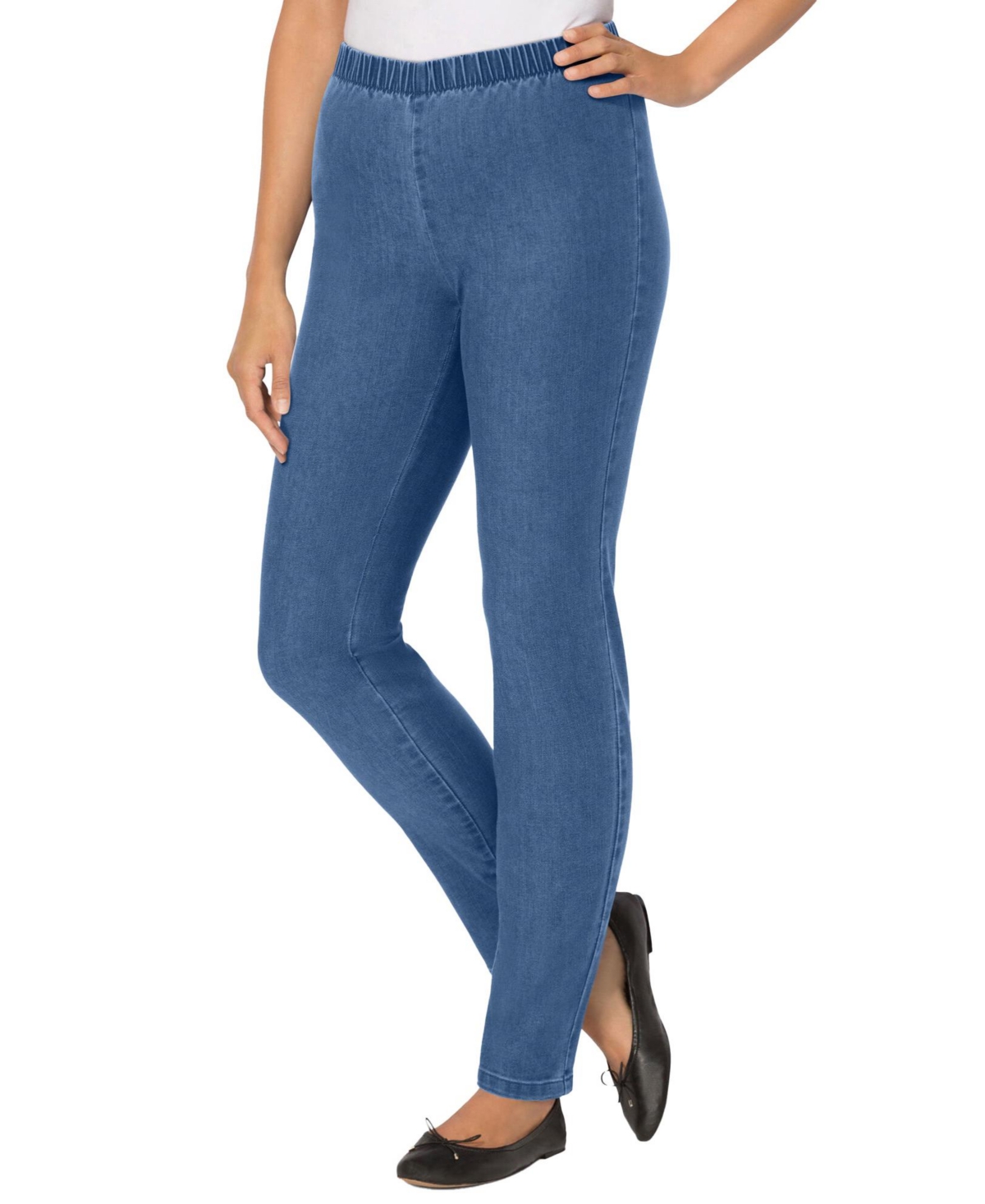 Click here for Woman Within Womens Within Tall Fineline Denim Jeg... prices