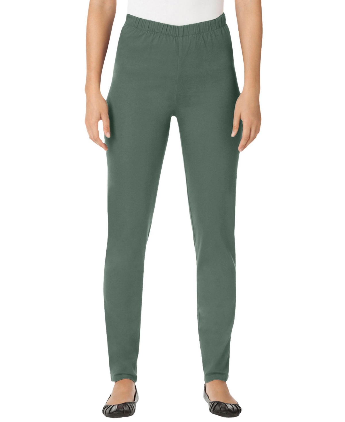 Click here for Woman Within Plus Size Fineline Denim Jegging - Pi... prices