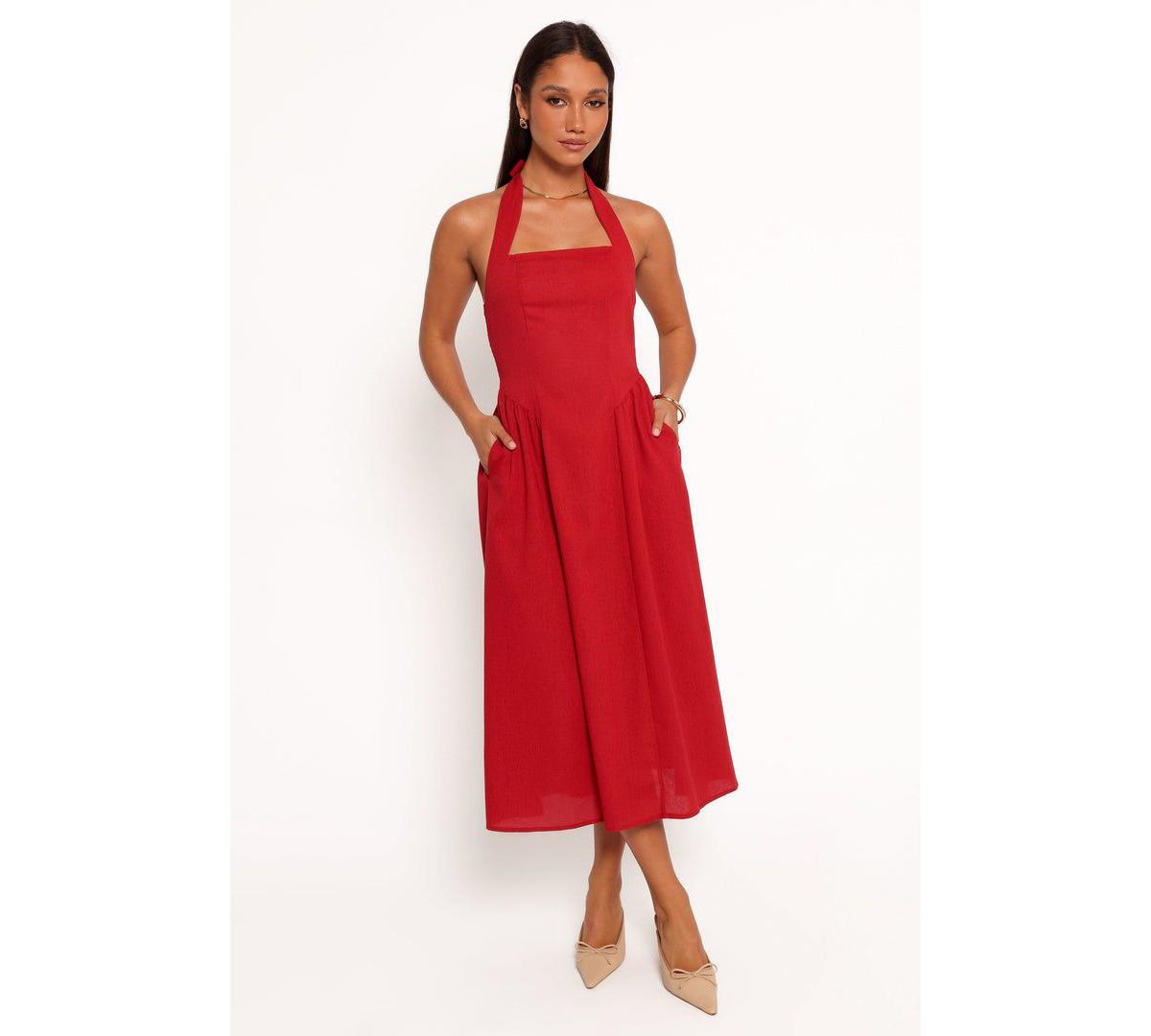 Click here for Petal and Pup Womens Ramona Halterneck Midi Dress... prices