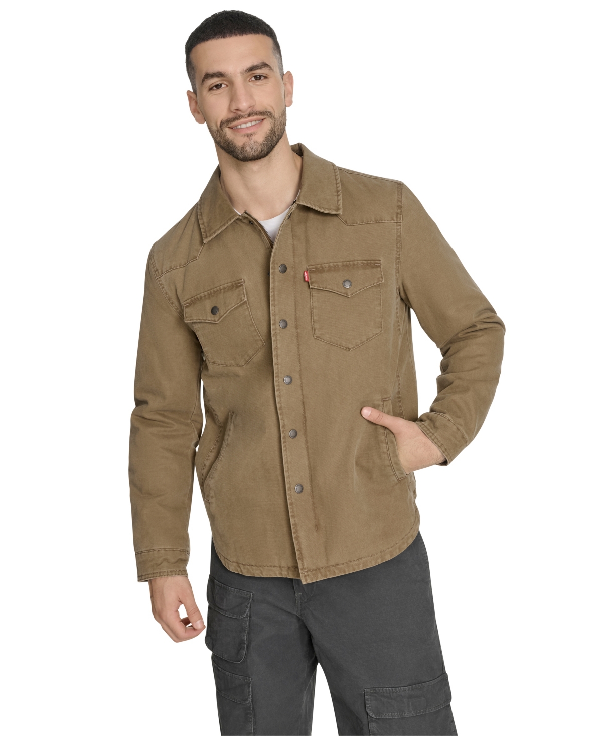 Click here for Levis Mens Western Shirt Jacket - Worker Brown prices