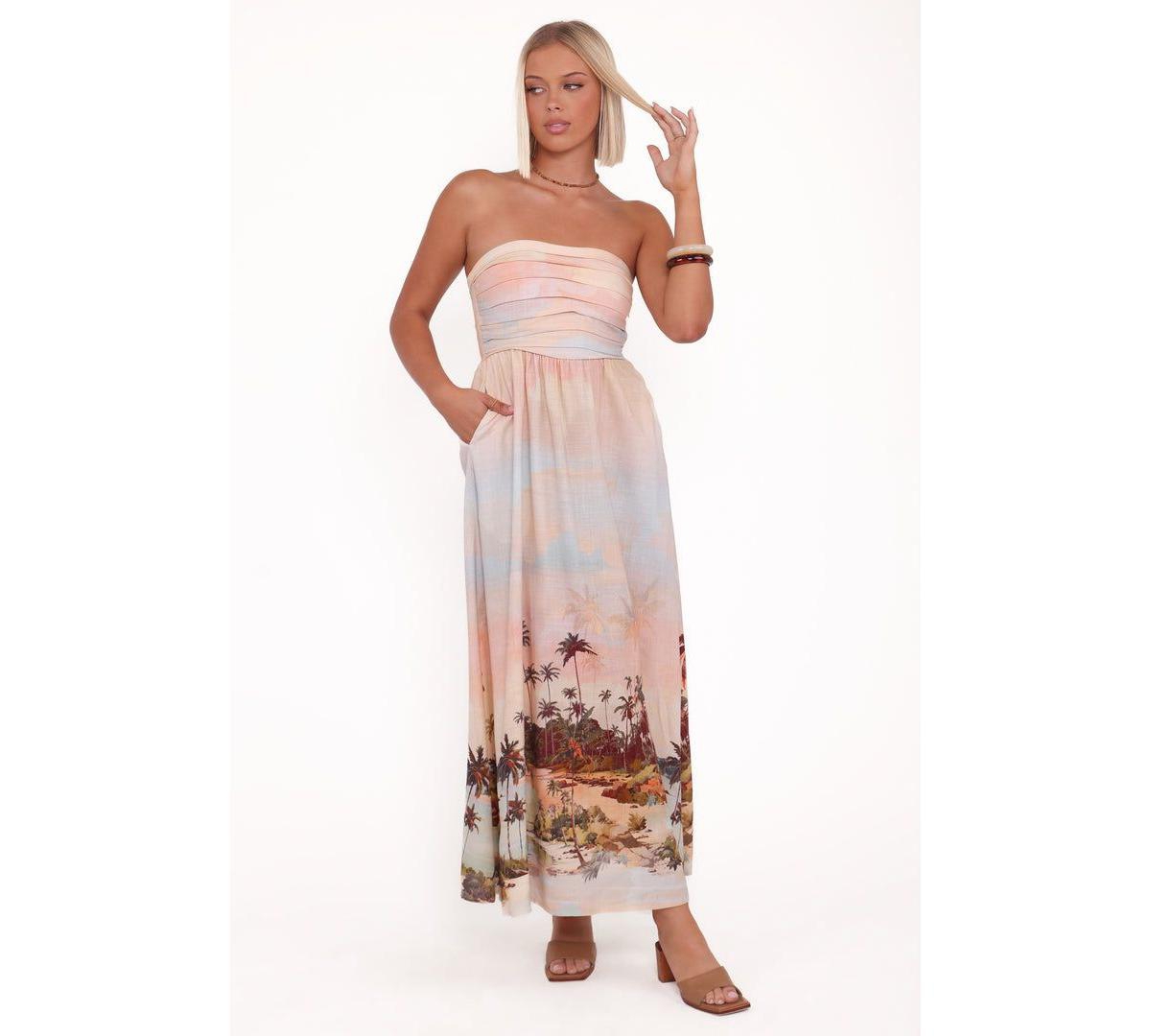 Click here for Petal and Pup Womens Marcia Midi Dress - Sunset Pr... prices
