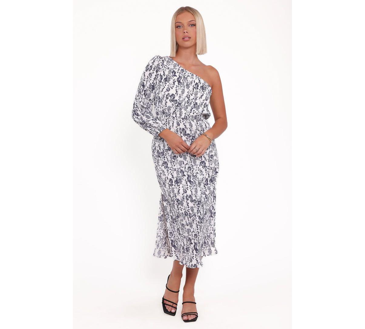 Click here for Petal and Pup Pontee One Shoulder Pleated Midi Dre... prices