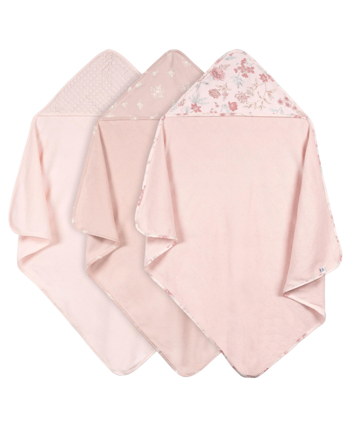 Click here for Just Born Baby 3-Piece Hooded Towels  Pink Florals... prices