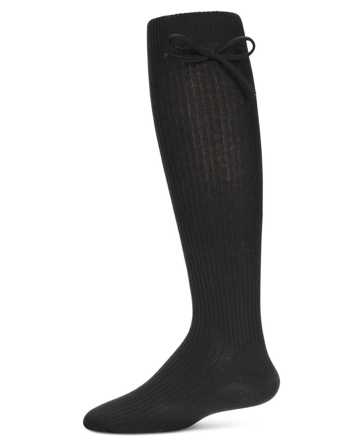 Click here for Memoi Big Girls Ribbed Bow Knee-High Socks - Black prices
