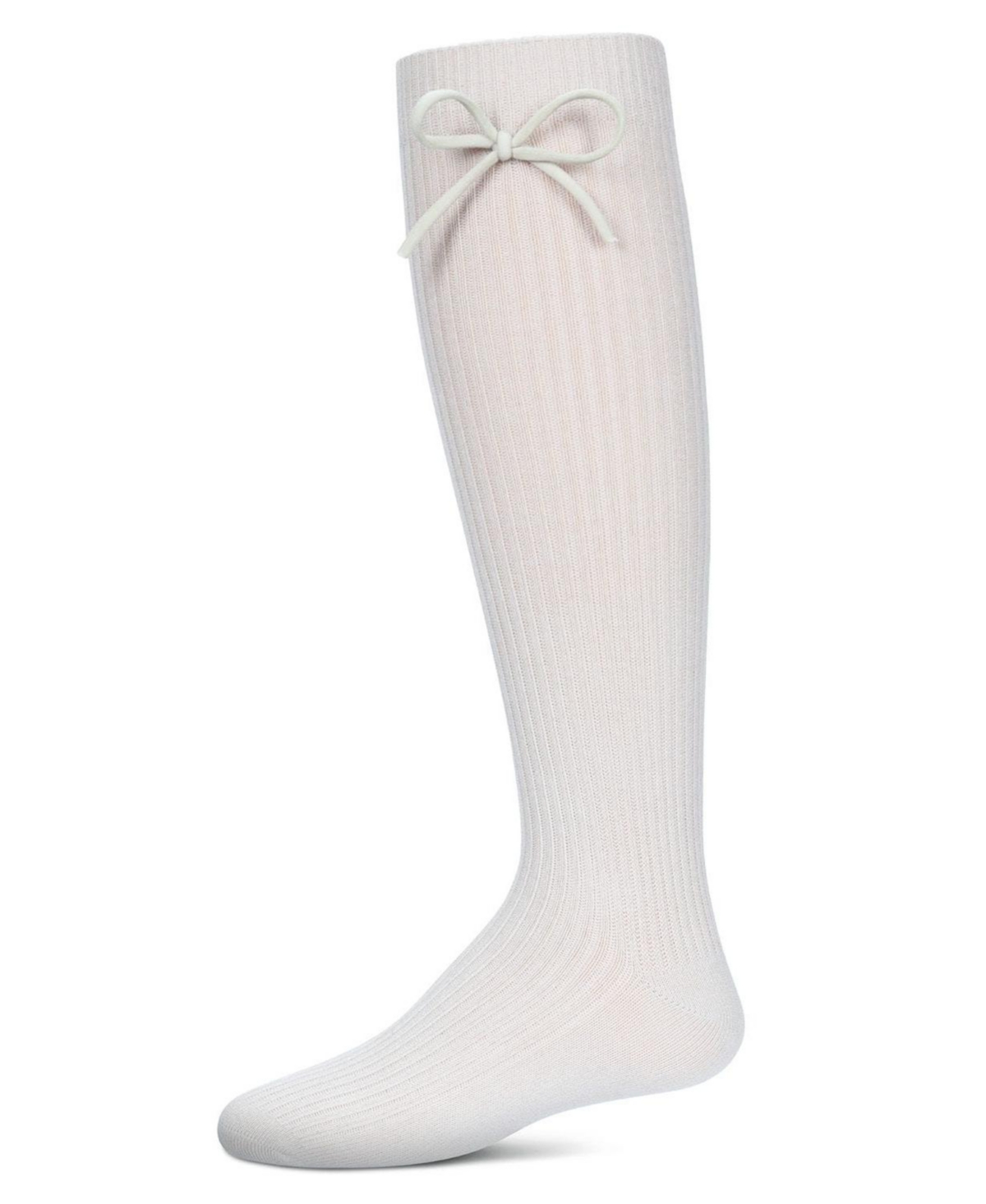 Click here for Memoi Big Girls Ribbed Bow Knee-High Socks - Latte prices