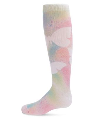 Memoi Pastel Butterfly Girls Knee High Sock - Macy's