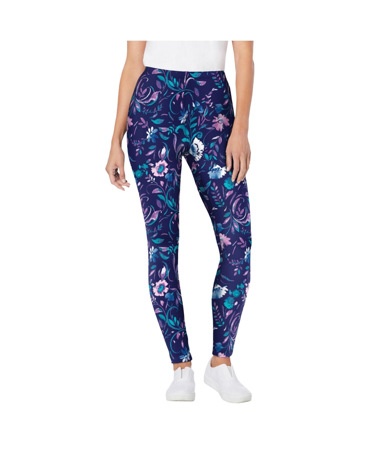 Click here for Woman Within Womens Within Stretch Cotton Printed... prices