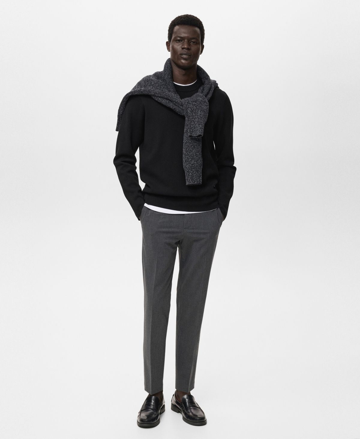 Click here for Mango Mens Bologna Slim-Fit Comfort-Stretch Pants... prices